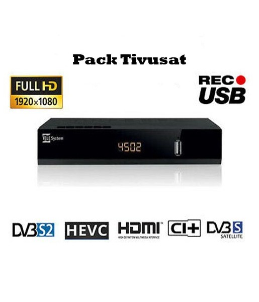 Pack Tivusat Decodeur Ts4502 S2 Ci+ Hd + We Cam Tivusat