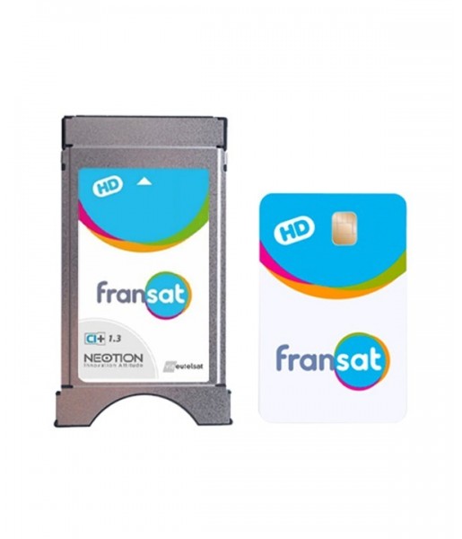 Module Fransat TV satellite Neotion CI+ 1.3 HD + carte PC7