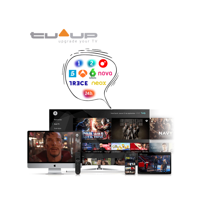 Réabonnement TVup Premium 12 mois Plus de 200 chaînes espagnoles dont ...