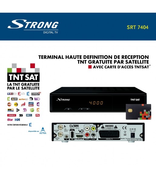 Récepteur Décodeur Enregistreur Satellite HD STRONG SRT 7404